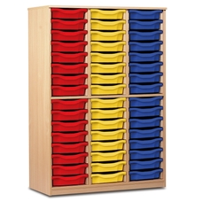 HC1224730 - GALT Storage Unit with 60 Shallow Trays - With Doors - Wood ...