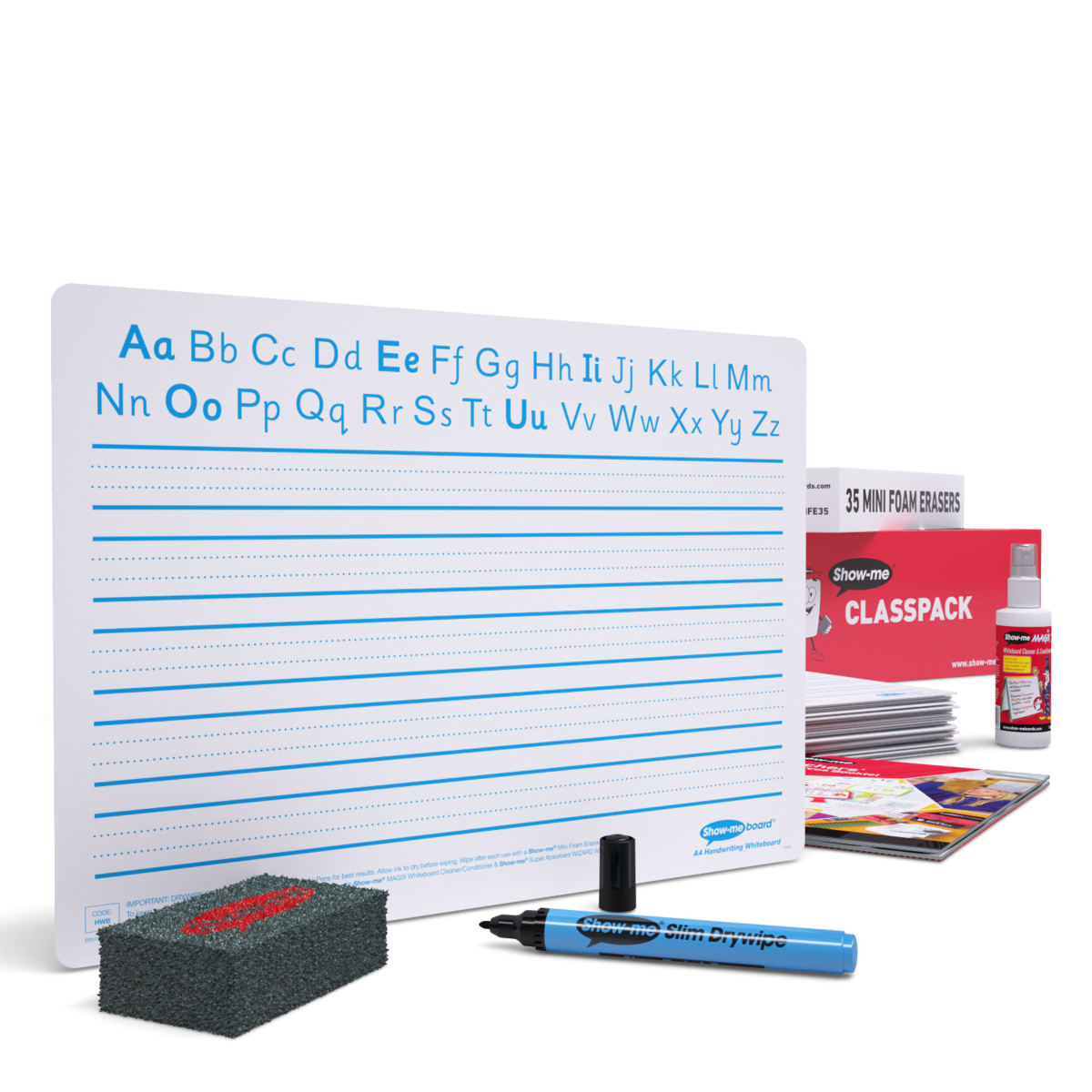 HE1247376 - A4 Handwriting Whiteboards - Boards, Pens & Erasers Set ...
