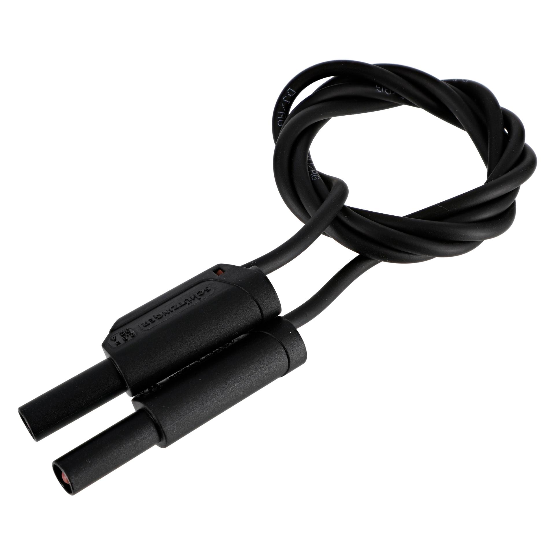 Premium Safety Plug Lead with Rigid Sleeve - Black - 4mm - 1000mm ...