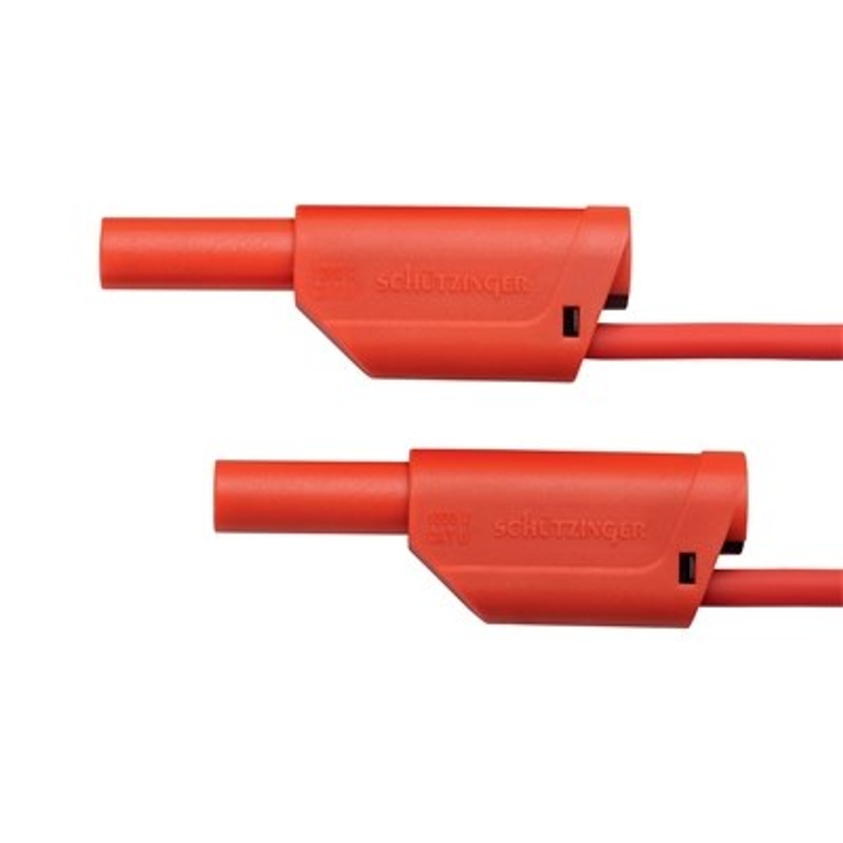 Premium Safety Plug Lead with Rigid Sleeve - Red - 4mm - 1000mm ...