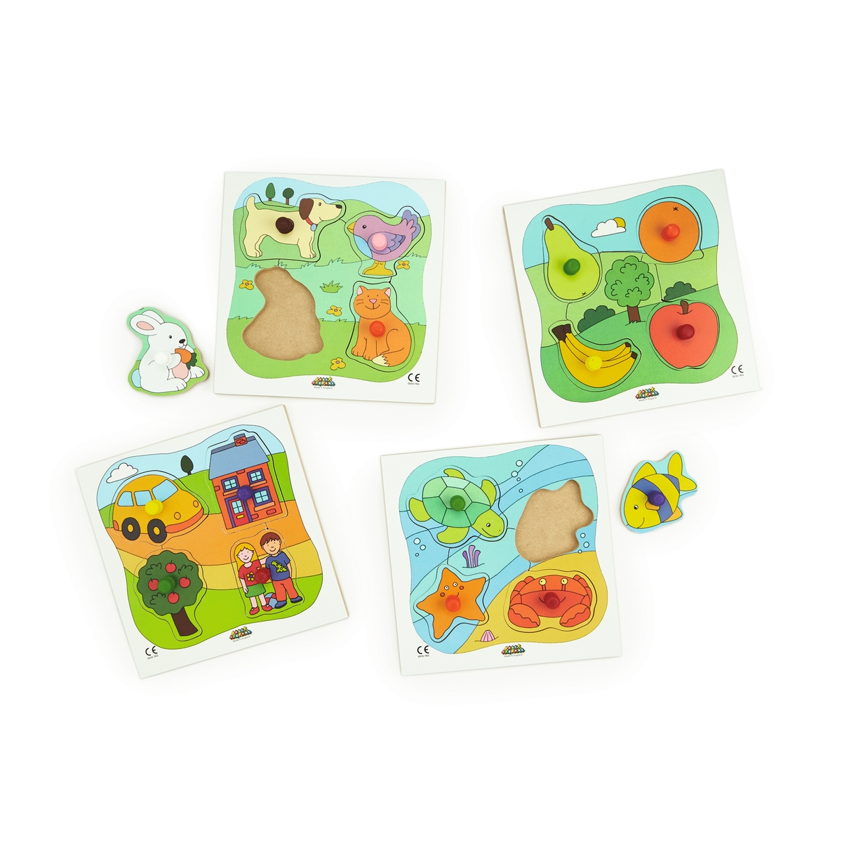 Just Jigsaws Early Years Peg Puzzles - Pack of 4 | HC1371559 | Findel ...