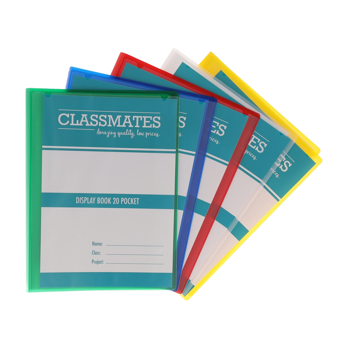 Classmates Display Book - A4 - 20 Pockets - Assorted - Pack of 5 ...