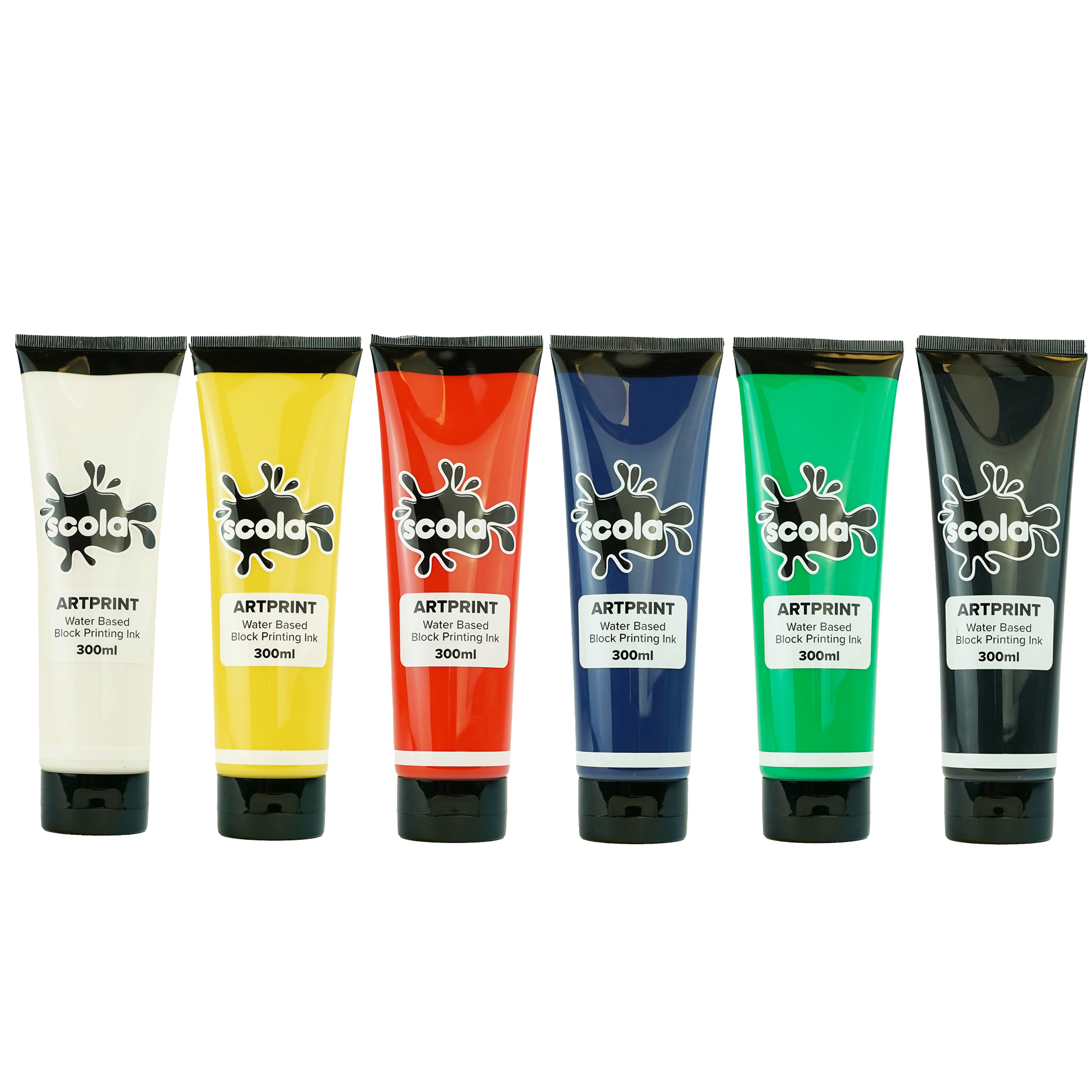 HE1506632 - Scola Block Printing Ink - 300ml – Assorted - Pack of 6 | Hope