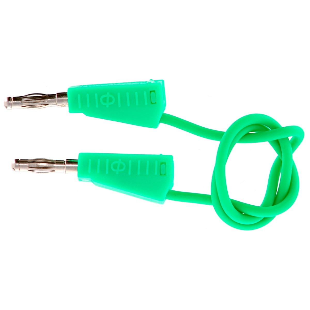 Economy Stackable Plug Lead - Green - 4mm - L250mm - Pack of 5 ...