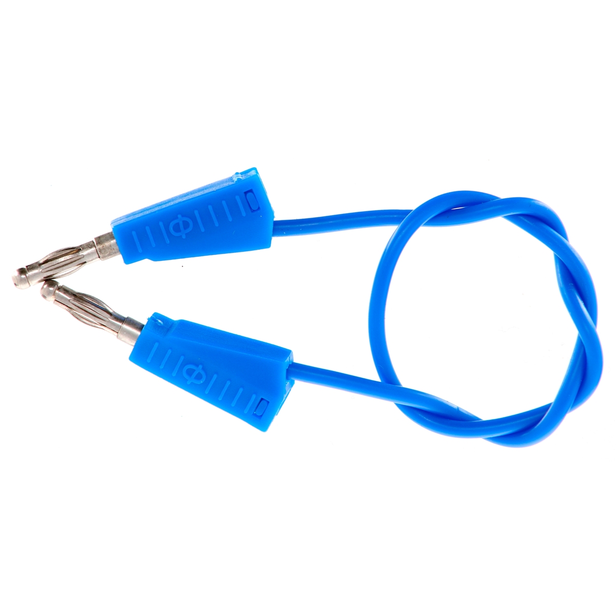 Economy Stackable Plug Lead - Blue - 4mm - L250mm - Pack of 5 ...