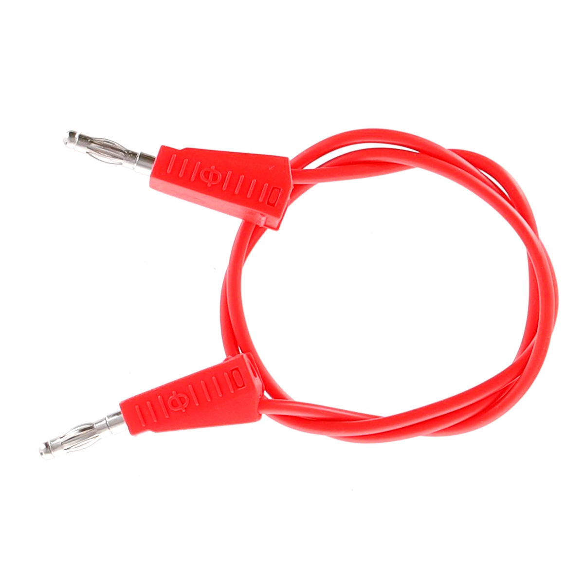 Economy Stackable Plug Lead - Red - 4mm - L500mm - Pack of 5 ...