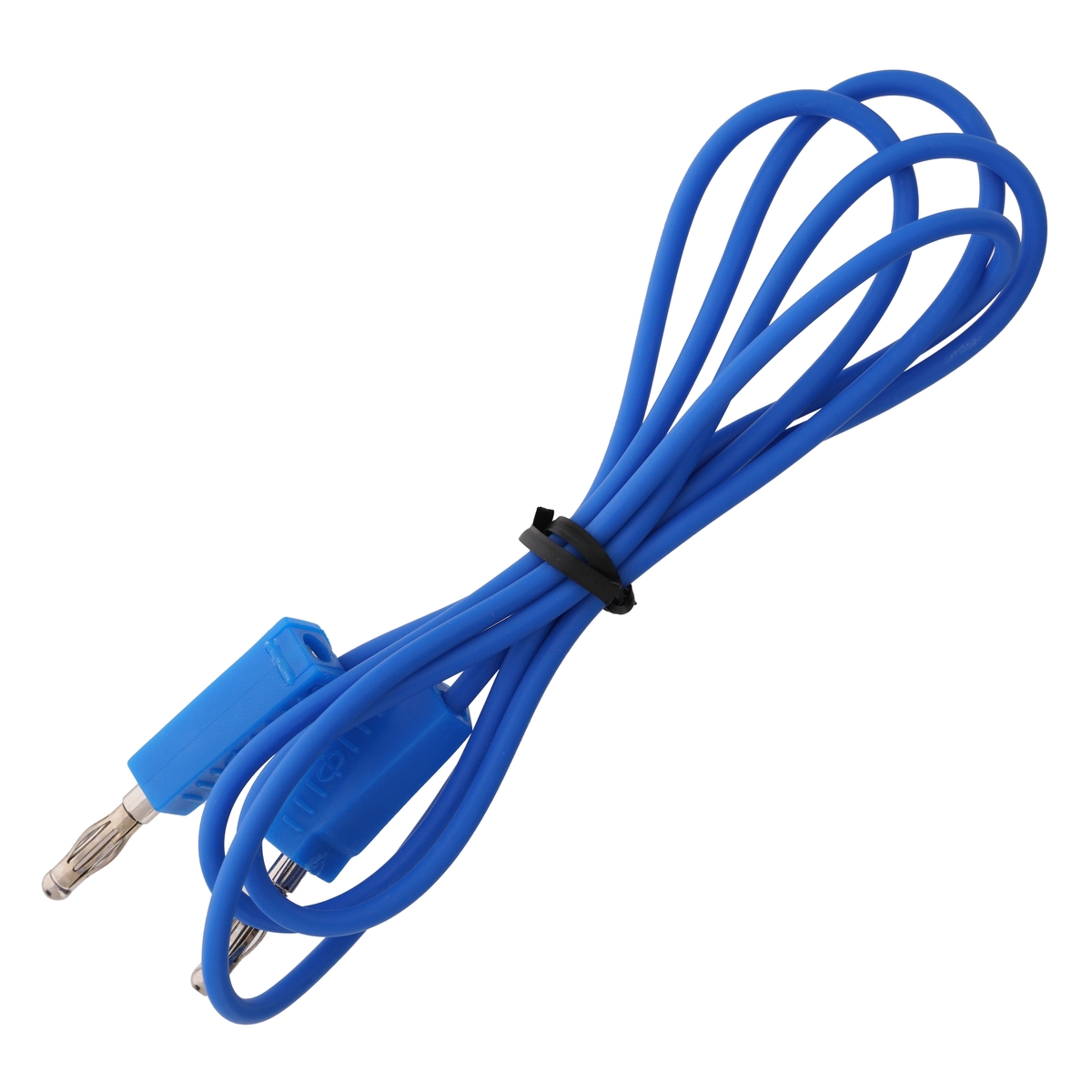 Economy Stackable Plug Lead - Blue - 4mm - L1000mm - Pack of 5 ...