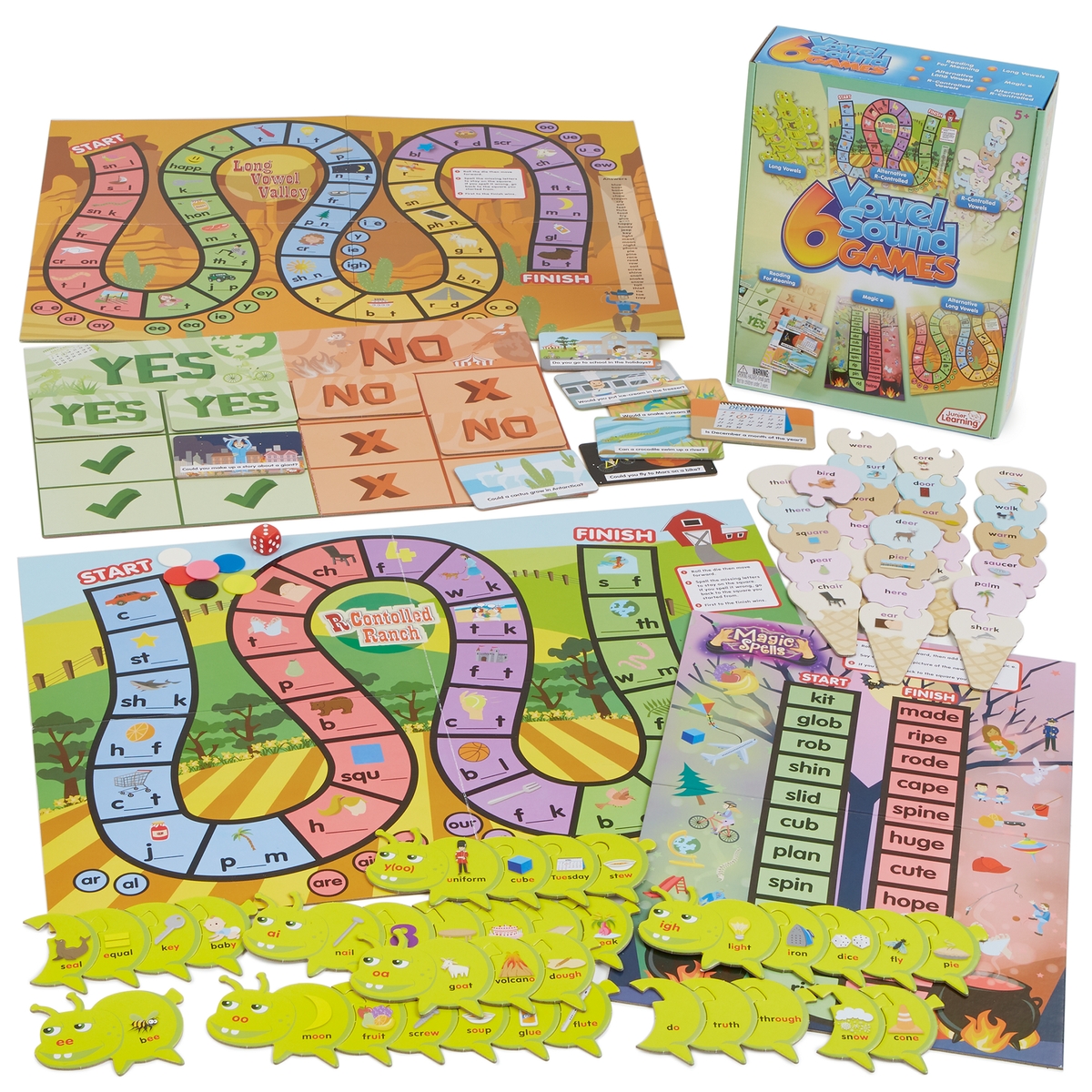 Junior Learning 6 Vowel Sounds Games | HC1546660 | Findel Dryad