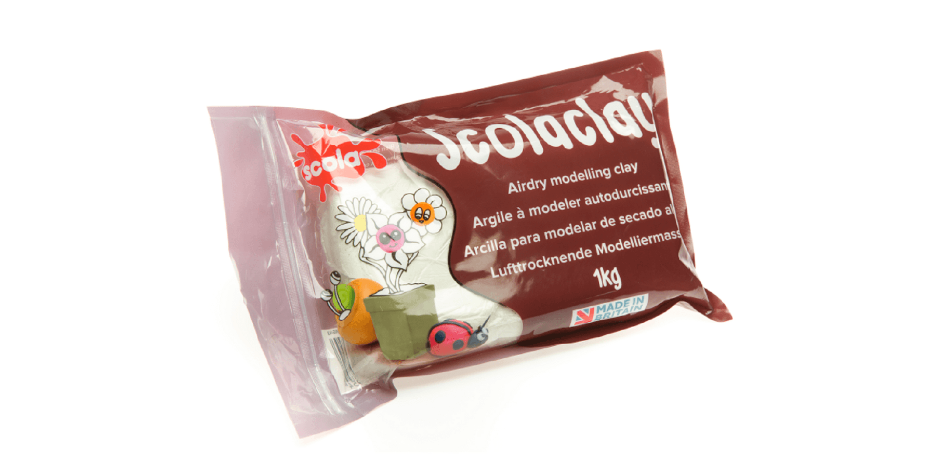 Scola Air Drying Modelling Clay - 1kg – White | PH1554987 | Philip Harris