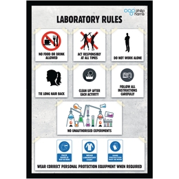 E8R06518 Laboratory Rules Poster Findel International