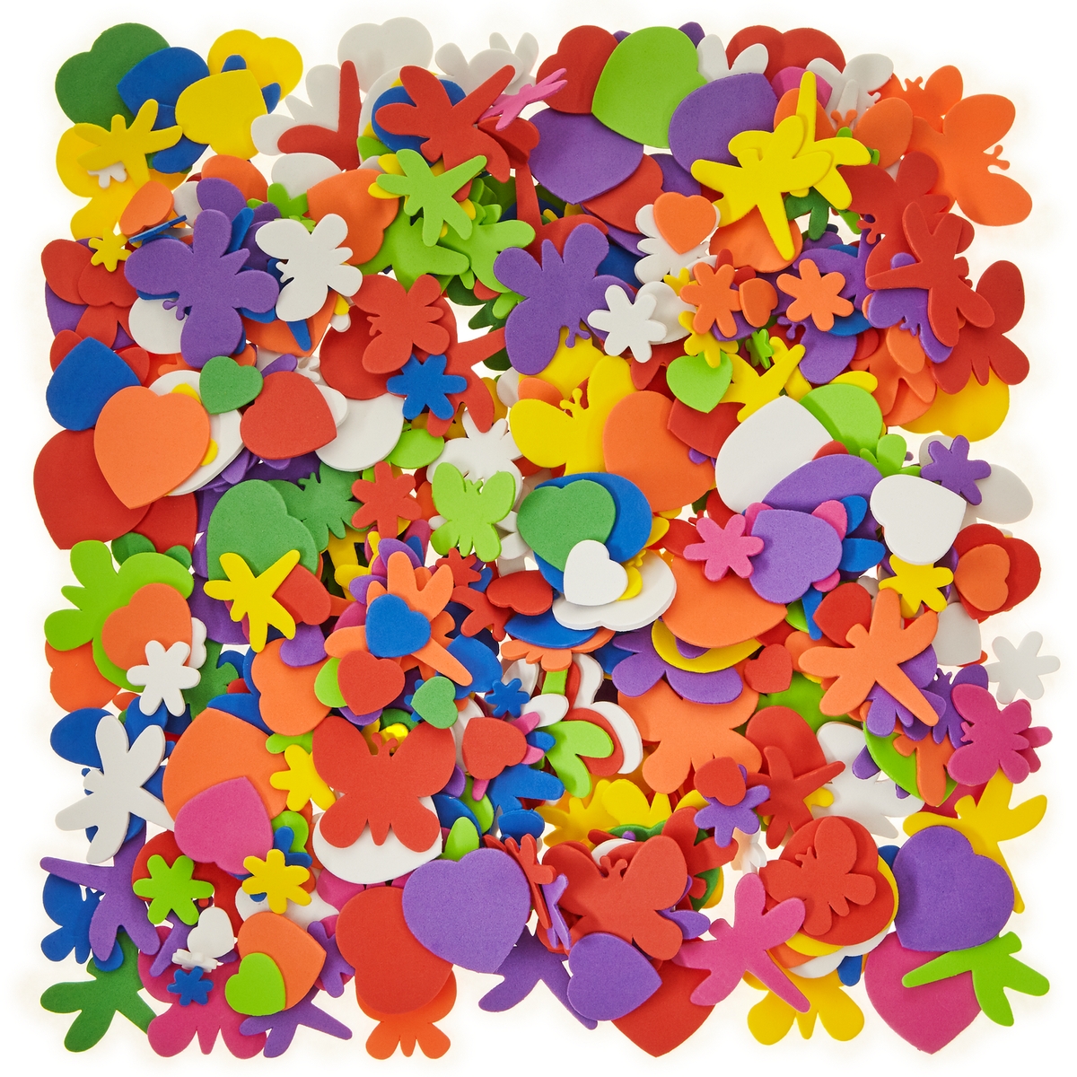 Classmates Flower Heart and Bug Foam Shapes - Pack of 500 | HE1560053 ...