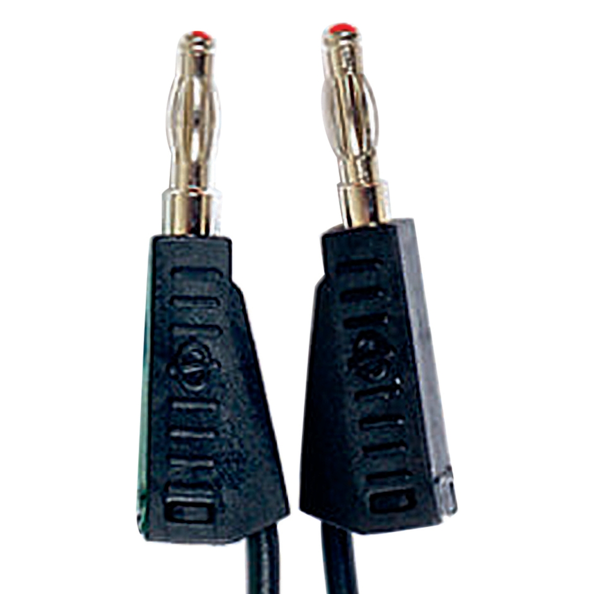 Economy Stackable Plug Lead - Black - 4mm - L250mm - Pack of 50 ...