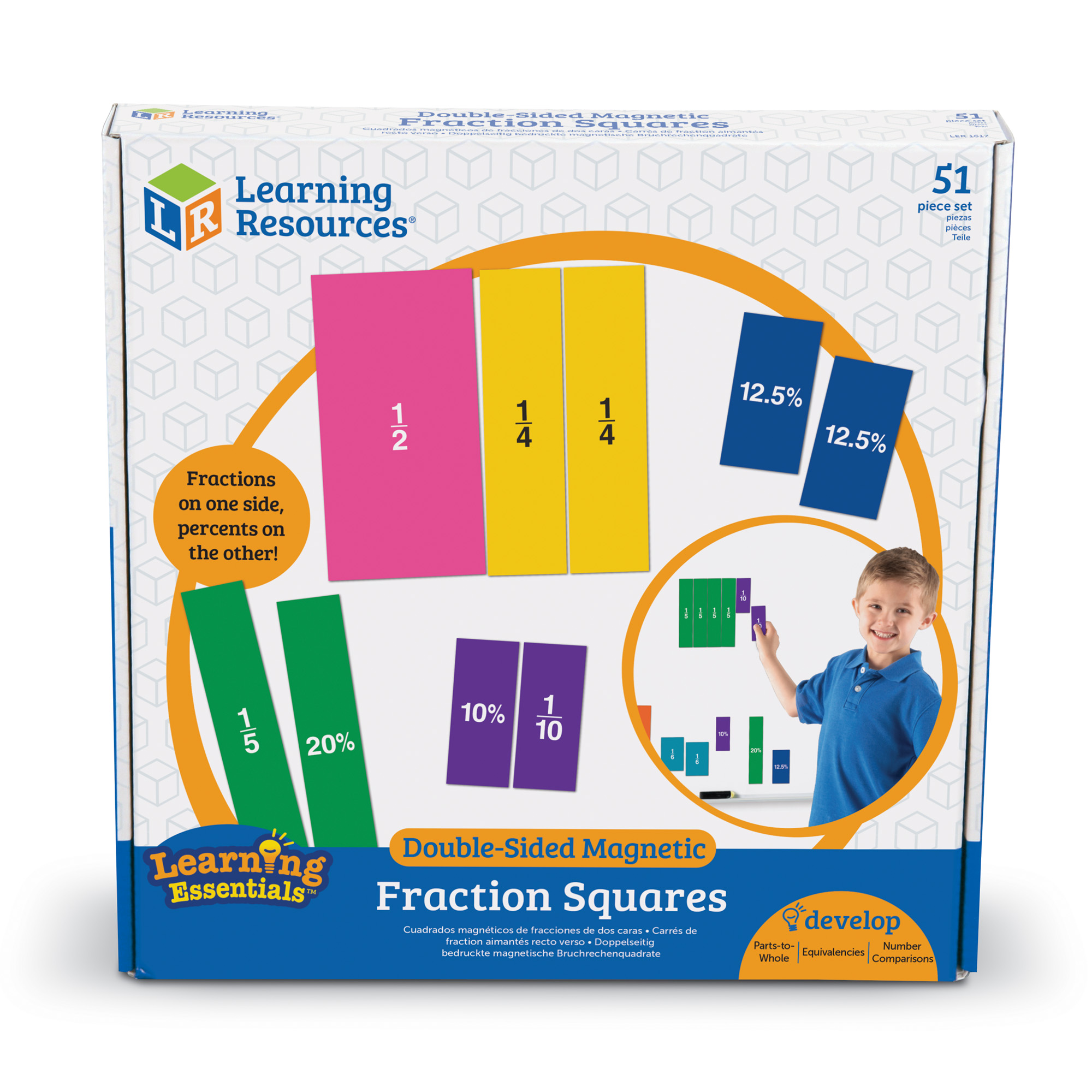 G1571321 - Learning Resources Double-Sided Magnetic Fraction Squares ...