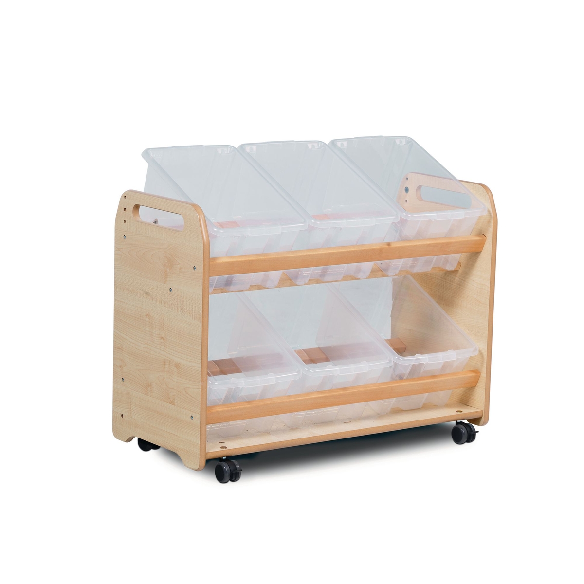 Millhouse Tilt Tote Storage Trolley with Clear Tubs | HC1589639 ...