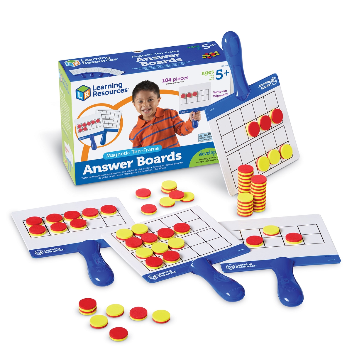 Learning Resources Magnetic Ten Frame Answer Boards | G1622147 | GLS