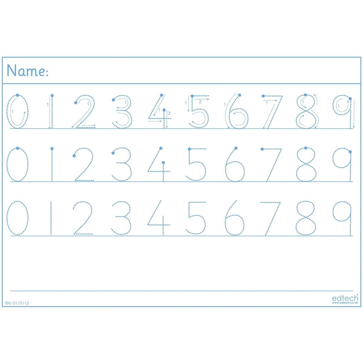 SPACERIGHT Number Tracing Boards - 0-9 | HC1642091 | Findel International