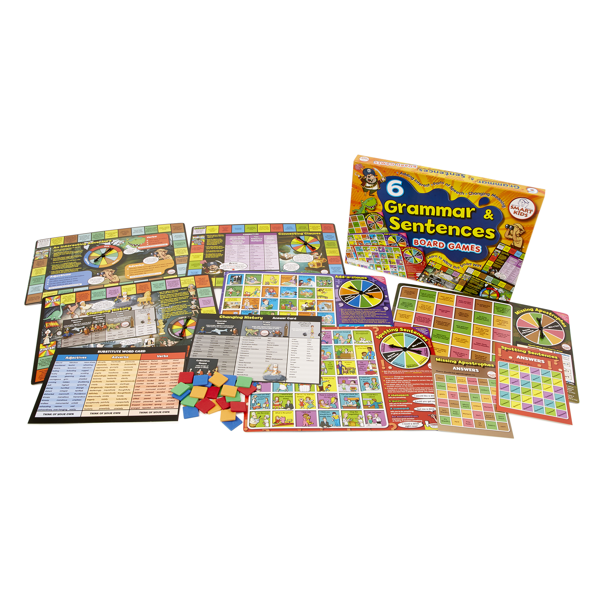 HE1664167 - SMART KIDS 6 Grammar and Sentences Board Games | Hope