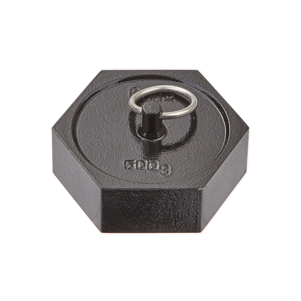 Hexagonal Solid Mass with Ring - 500g | B8R07230 | Philip Harris
