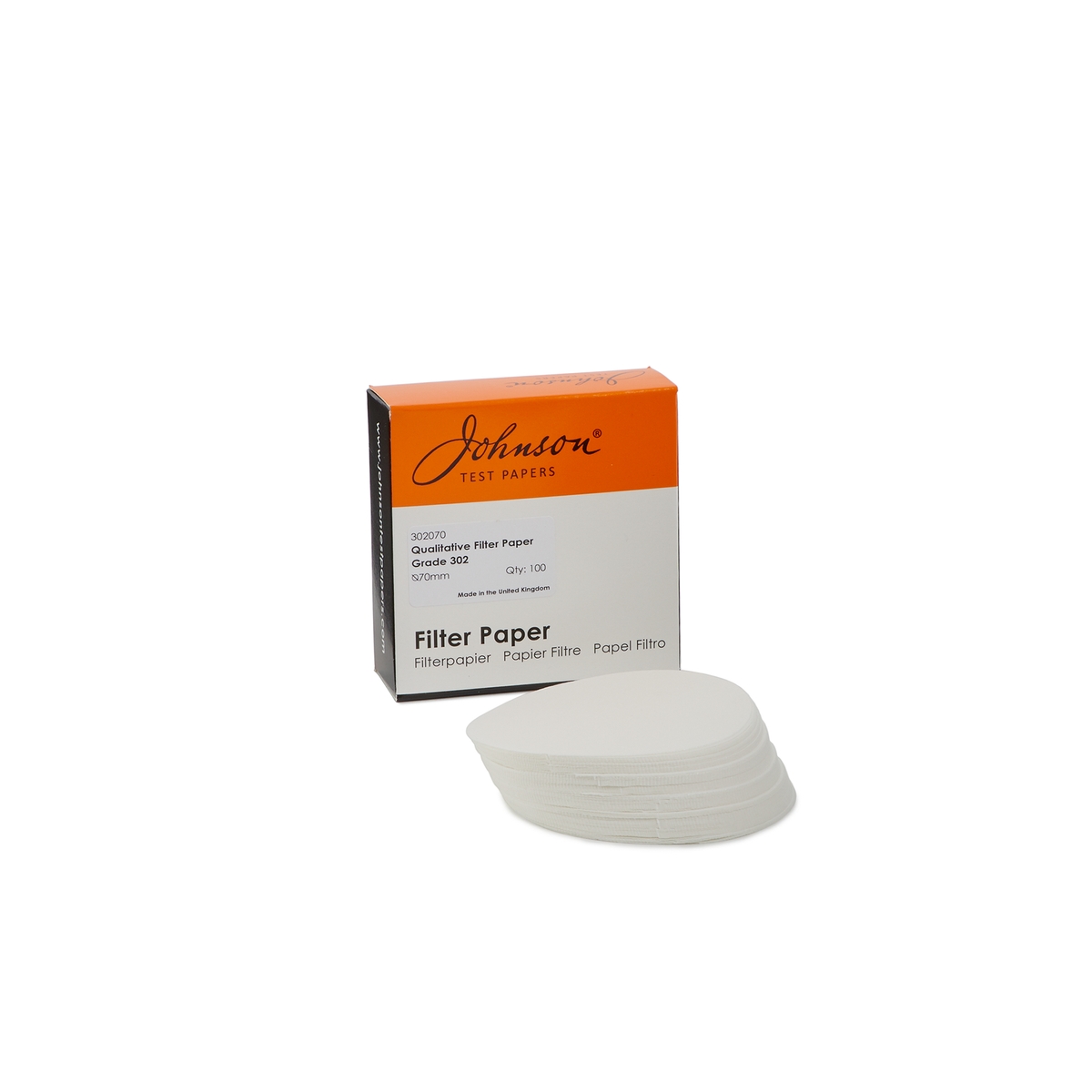 Johnson Standard No. 3 Filter Papers - 90mm Diameter - Pack of 100 ...
