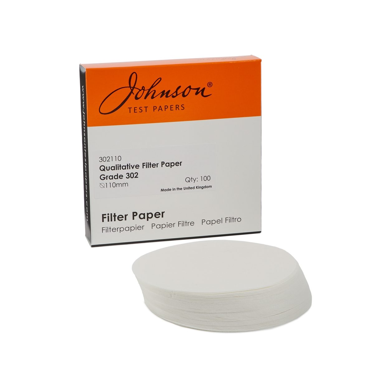 Johnson Standard No. 3 Filter Papers - 110mm Diameter - Pack of 100 ...