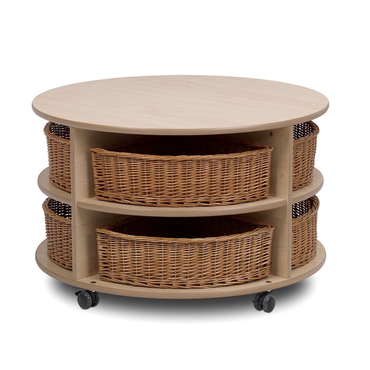 Millhouse Circular Storage Unit and Rattan Baskets | G1686605 | GLS