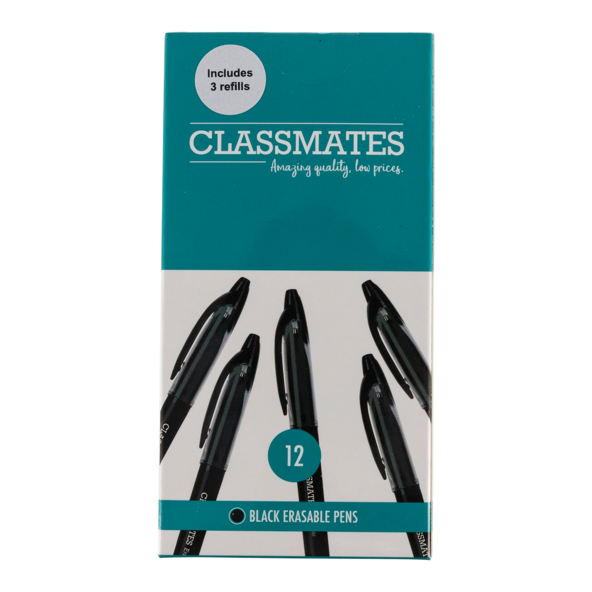 Classmates Erasable Rollerball Pen - Black - Pack of 12 | G1490751 | GLS