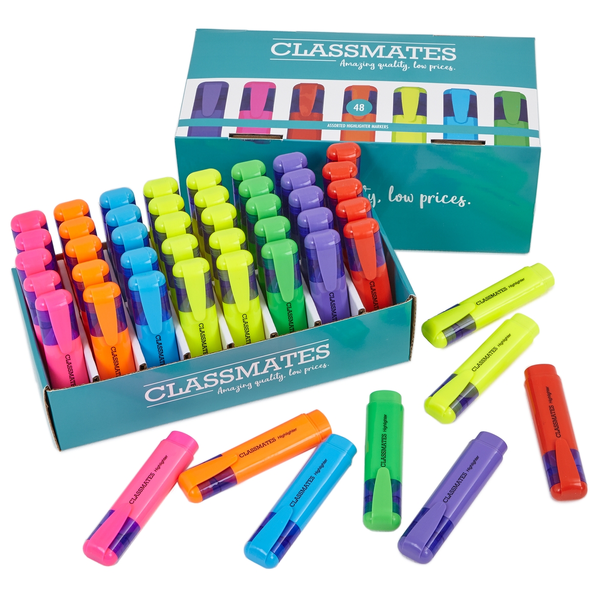 Classmates Highlighters - 7 Assorted Colours - Pack of 48 | HC1565086 ...