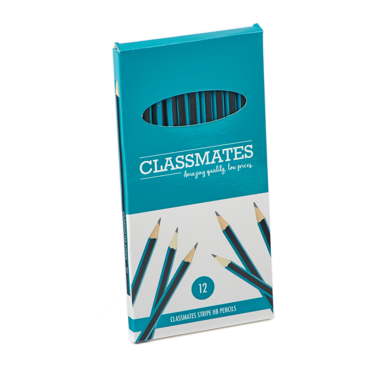 Classmates HB Stripe Pencils - Pack of 12 | A1201159 | AtoZ Supplies