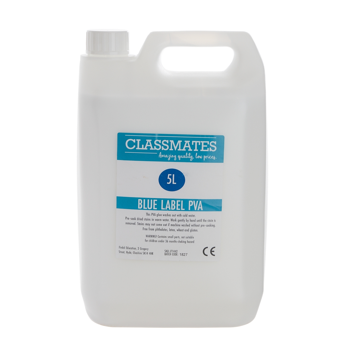 Classmates PVA Glue - Blue Label - 5L | HE1708095 | Findel Education