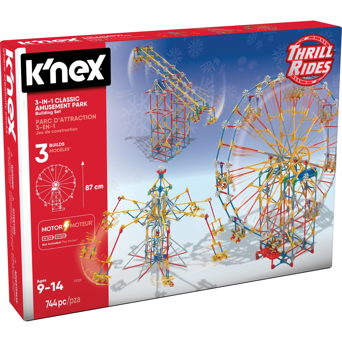 K'NEX Thrill Rides 3-In-1 Amusement Park Building Set | HE1761535 | Hope