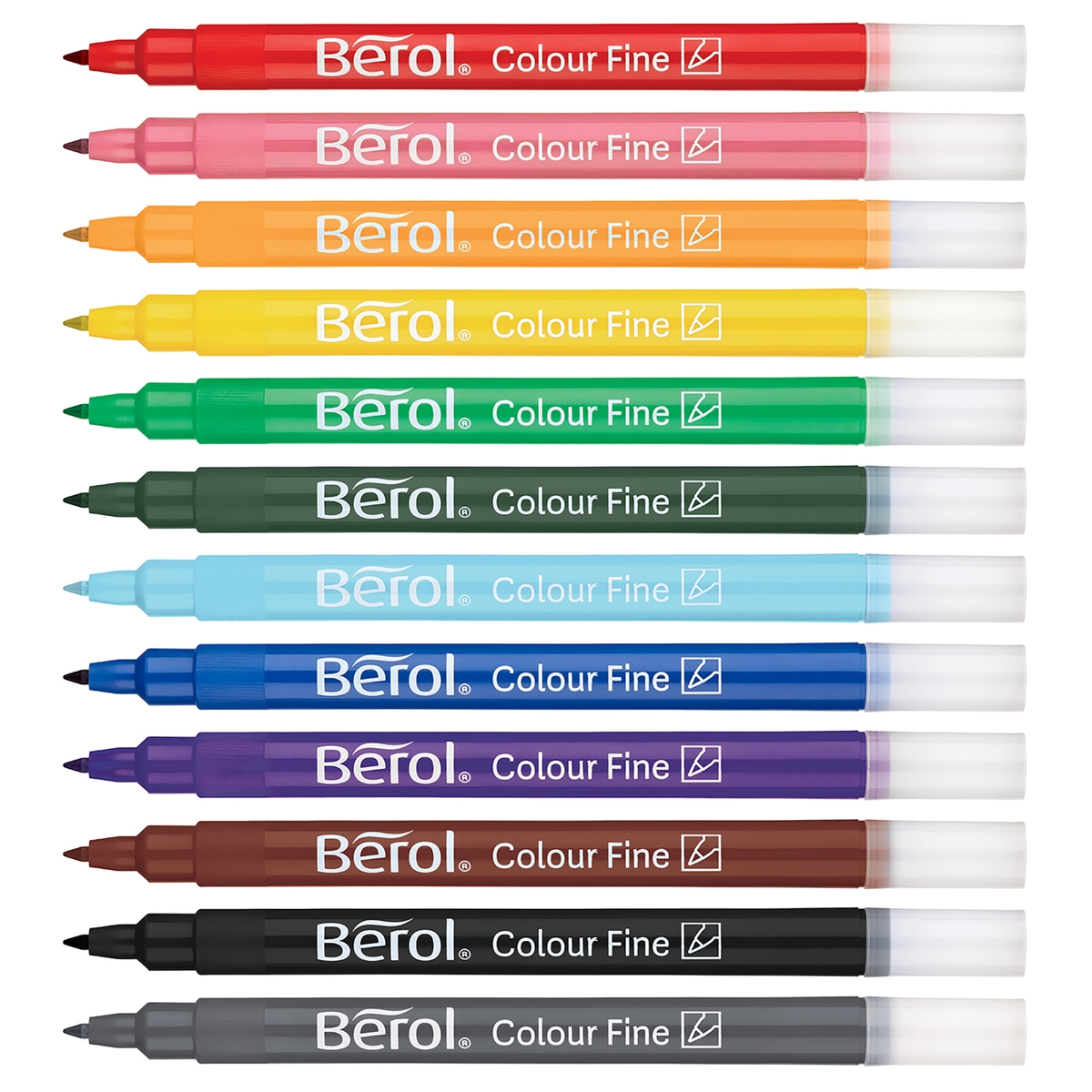 Berol Colour Fine Pens - Assorted - Pack of 12 | HE1774066 | Findel ...