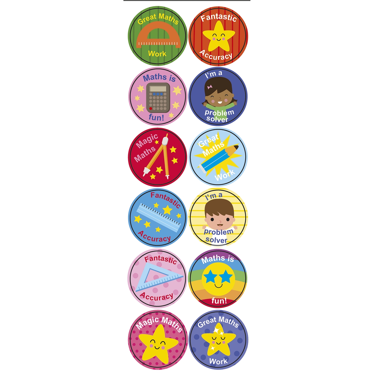 Classmates Numeracy Reward Stickers - 24mm - Pack of 120 | HC1778907 ...