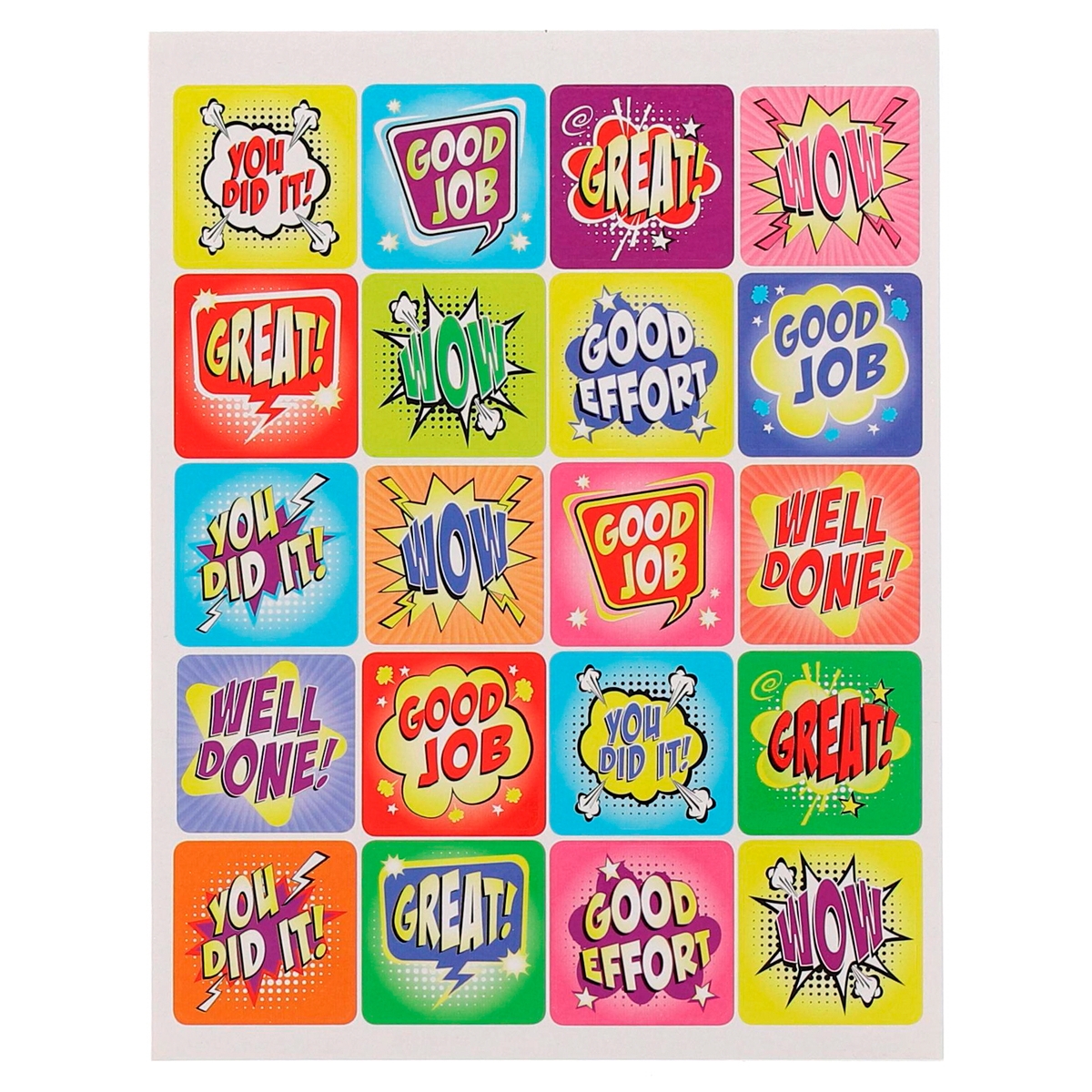 Classmates Graphic Positive Praise Stickers - 25mm - Pack of 120 ...