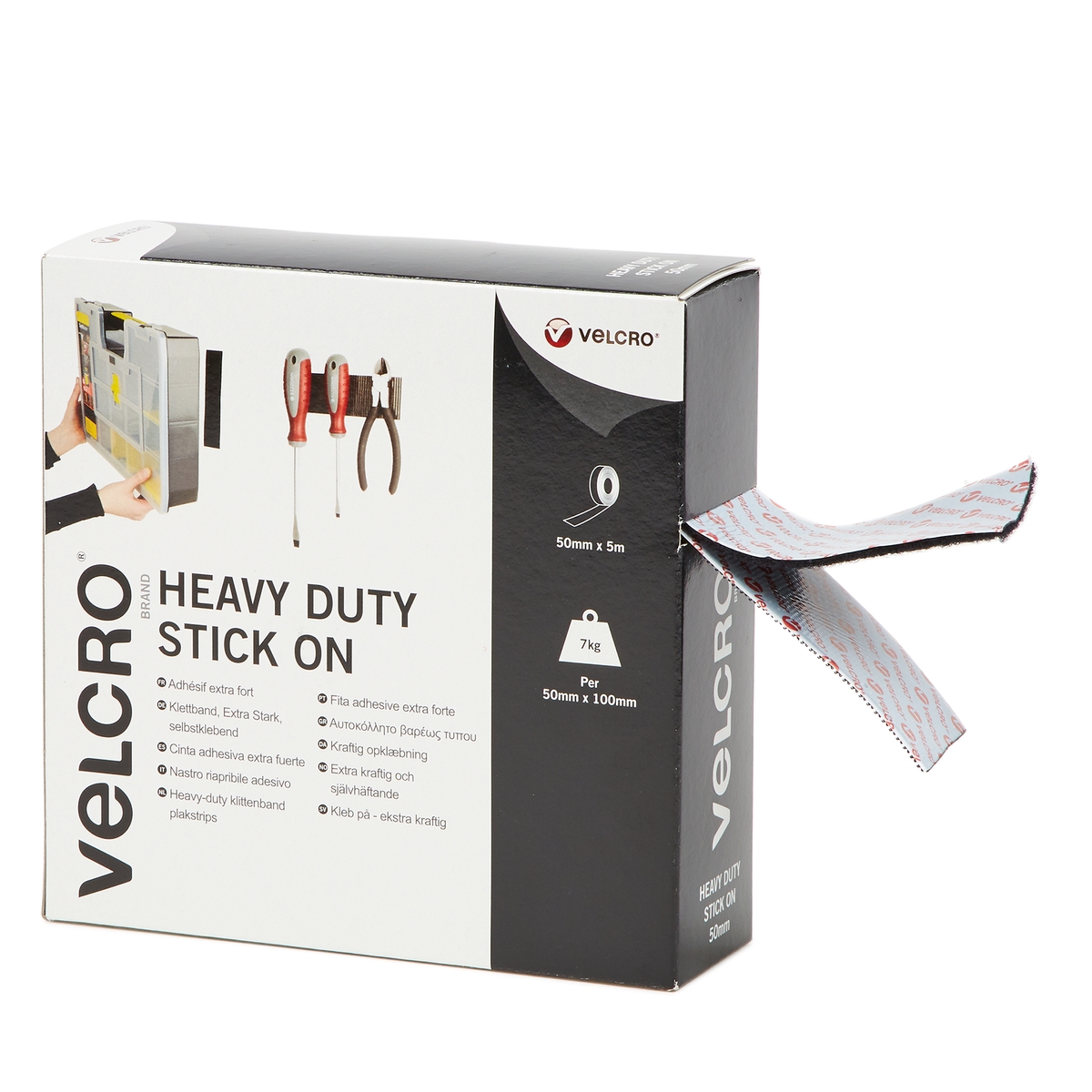 VELCRO Brand Heavy Duty Stick on Tape - 5m - Black | PH1810465 | Philip ...