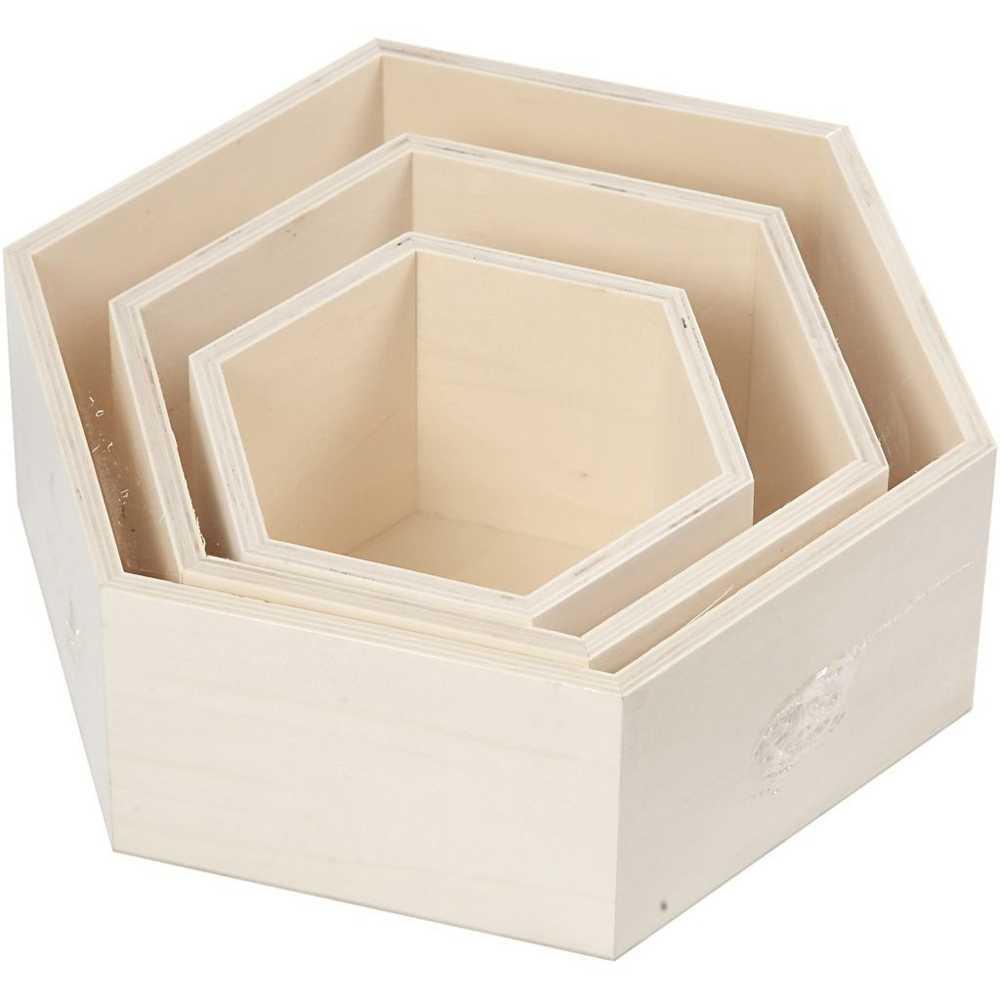 HC1812392 - Hexagonal Storage Boxes - Pack of 3 | Findel International