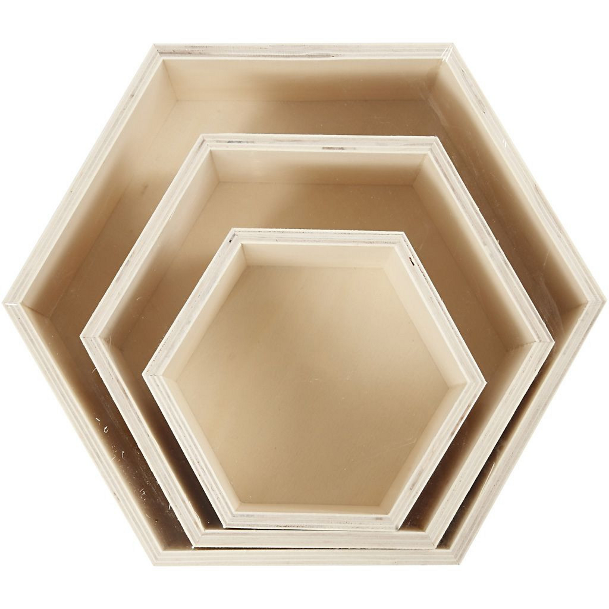 G1812392 - Hexagonal Storage Boxes - Pack of 3 | GLS Educational Supplies
