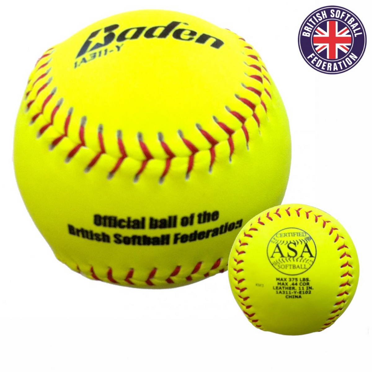Baden Match Softball - Yellow | PSBP10918 | Davies Sports