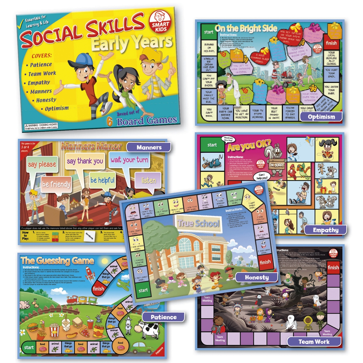 SMART KIDS 6 Social Skills Board Games - EYFS | HC1824034 | Findel ...