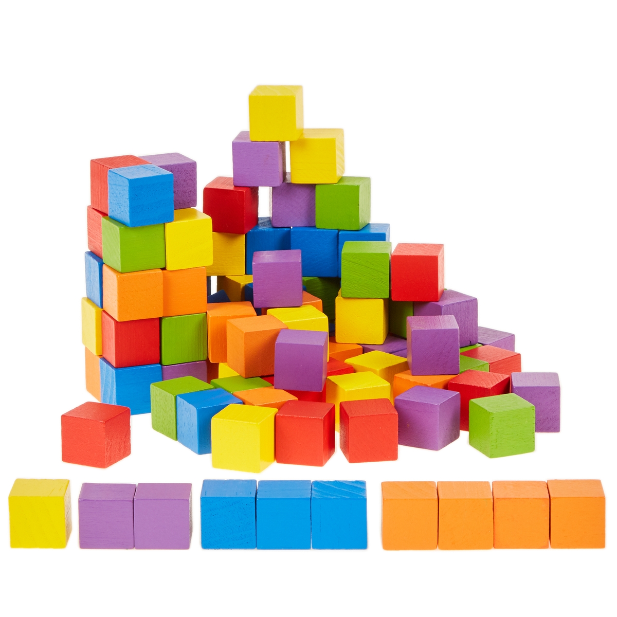Coloured Wooden Cubes from Hope Education - Pack of 100 | HE1826920 | Hope