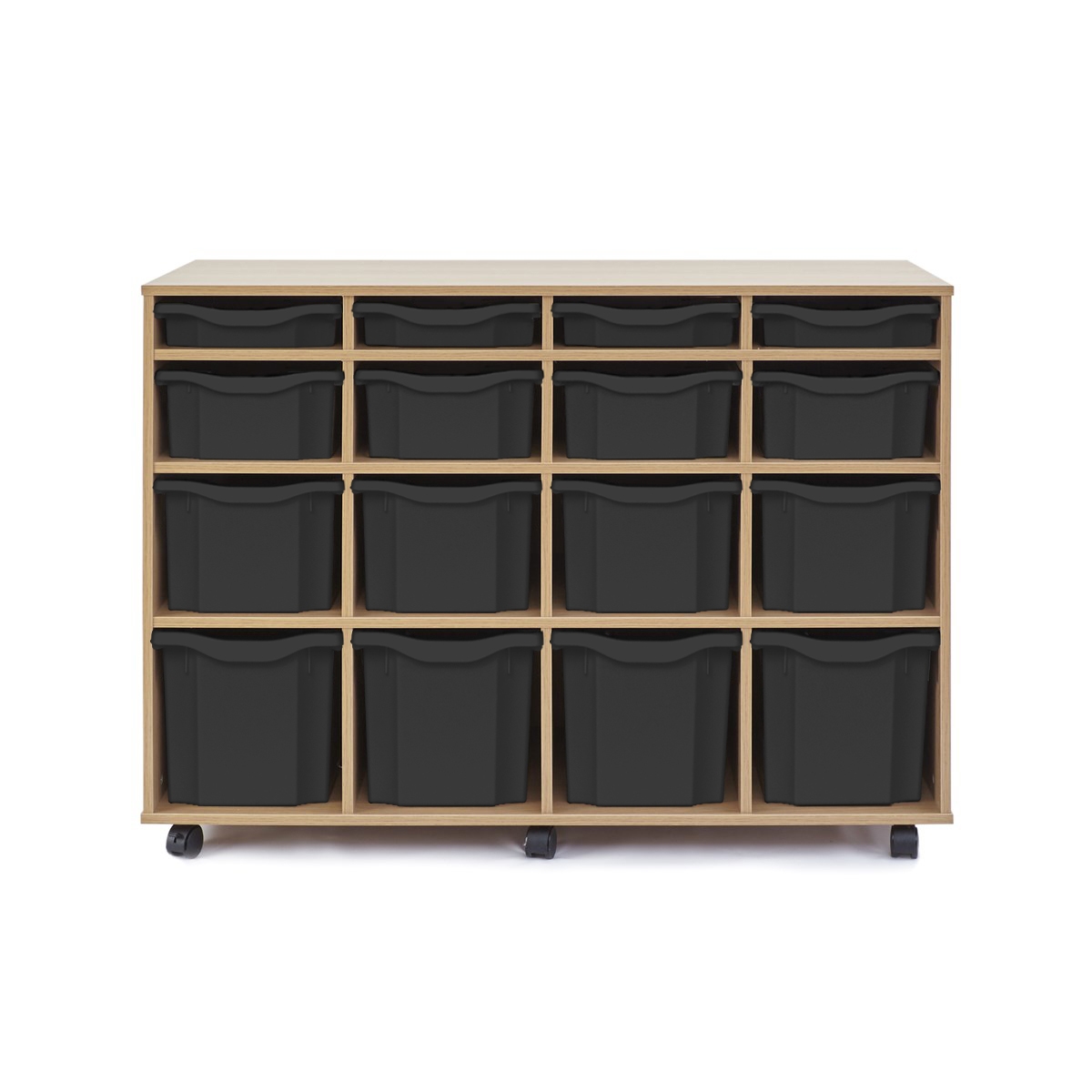 Classmates Tray Storage Unit with 16 Trays - Oak/Grey | HC1831713 ...