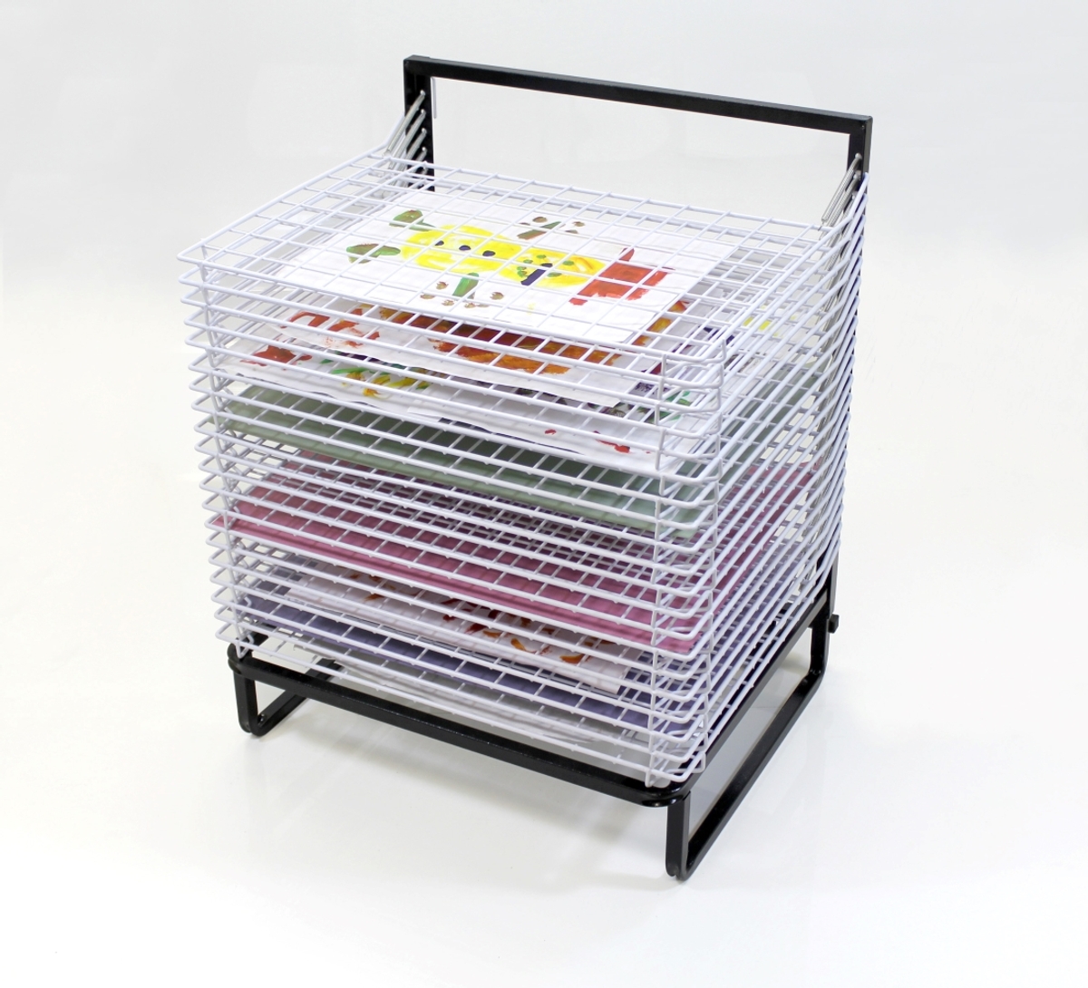 20 Shelf Spring Loaded Floor Drying Rack with Wheels | HC48402825 ...