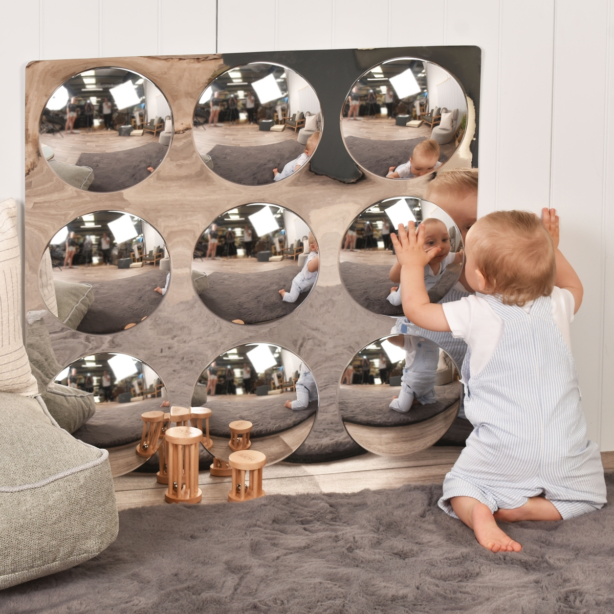 9 Bubbles Sensory Mirror | HE1001785 | Findel Education