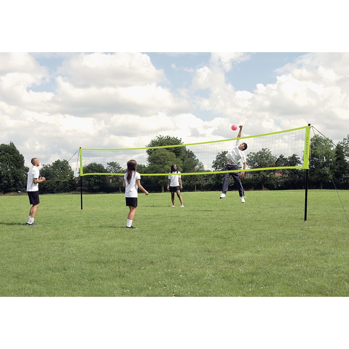 Harrod Sport Portable Volleyball Net - Yellow/Black - 10 x 2.5m ...