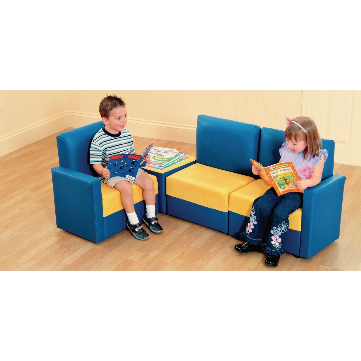 PVC Seat Reading Corner - Blue/Yellow | HC48801116 | Findel International