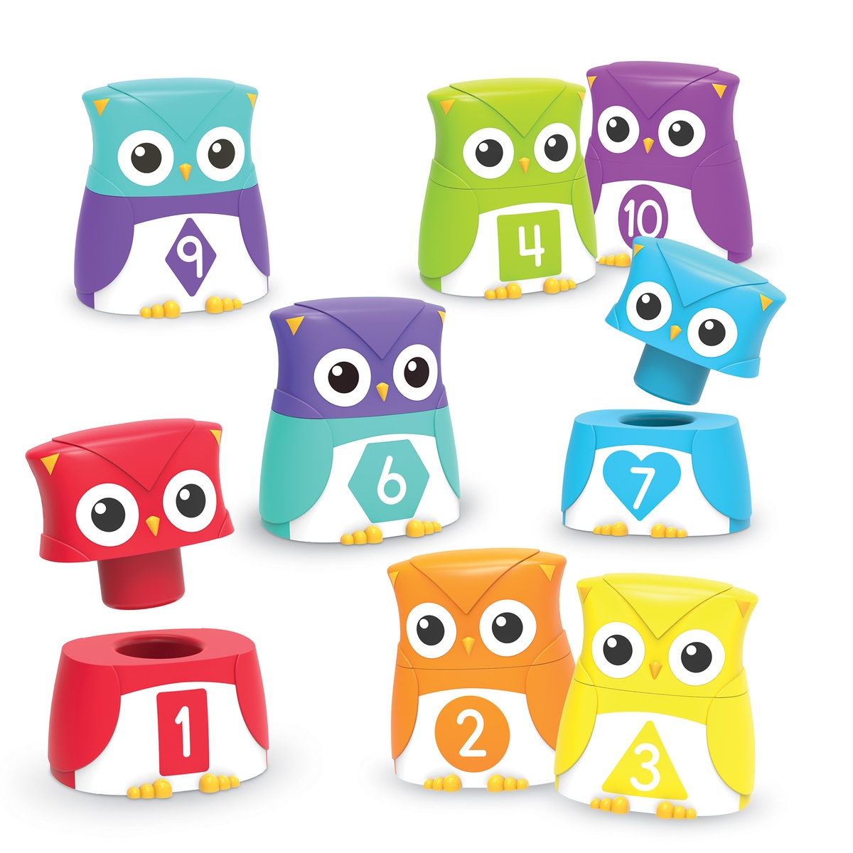 Learning Resources Snap-n-Learn Rainbow Owls | HE1866837 | Hope