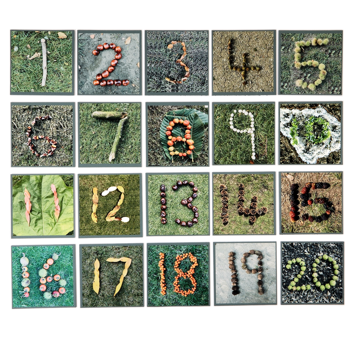 Nature Autumn & Winter Number Tiles - Pack of 20 | ADMT15079 | LDA ...