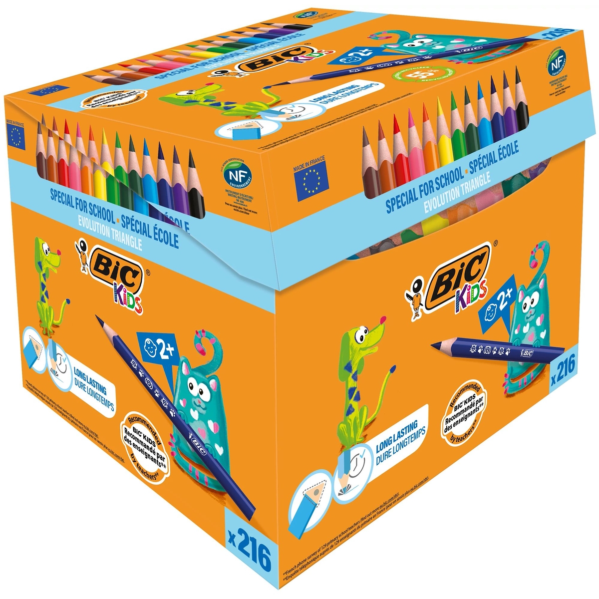 BIC Kids Evolution Eco Triangle Colouring Pencils - 2 Years + - Pack of ...