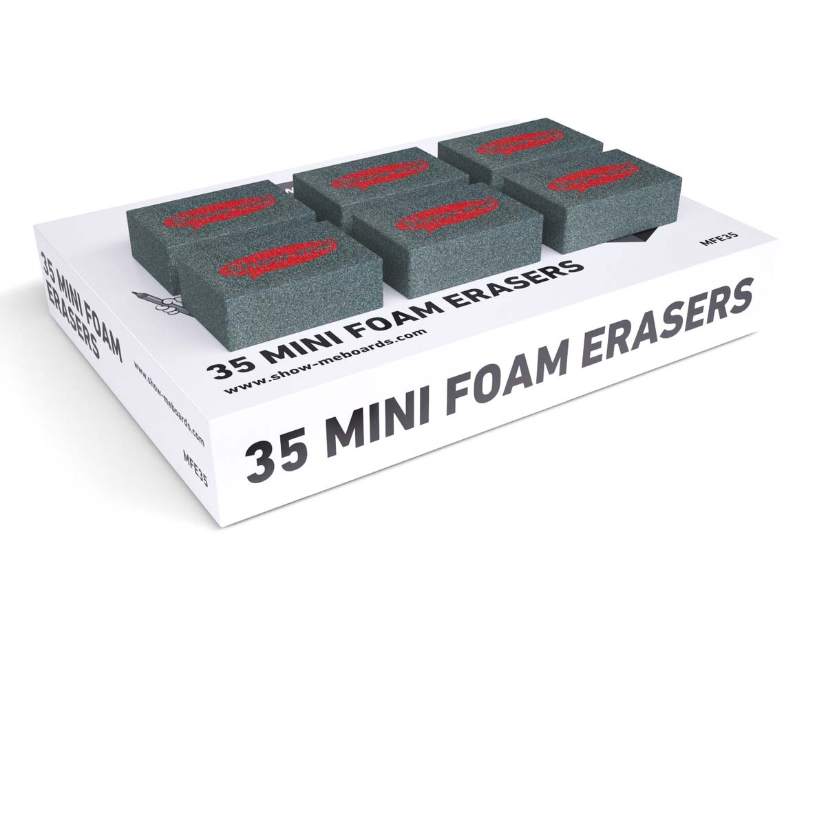 Show-me Mini Foam Board Eraser - Grey - Pack of 35 | HC1883189 | Findel ...