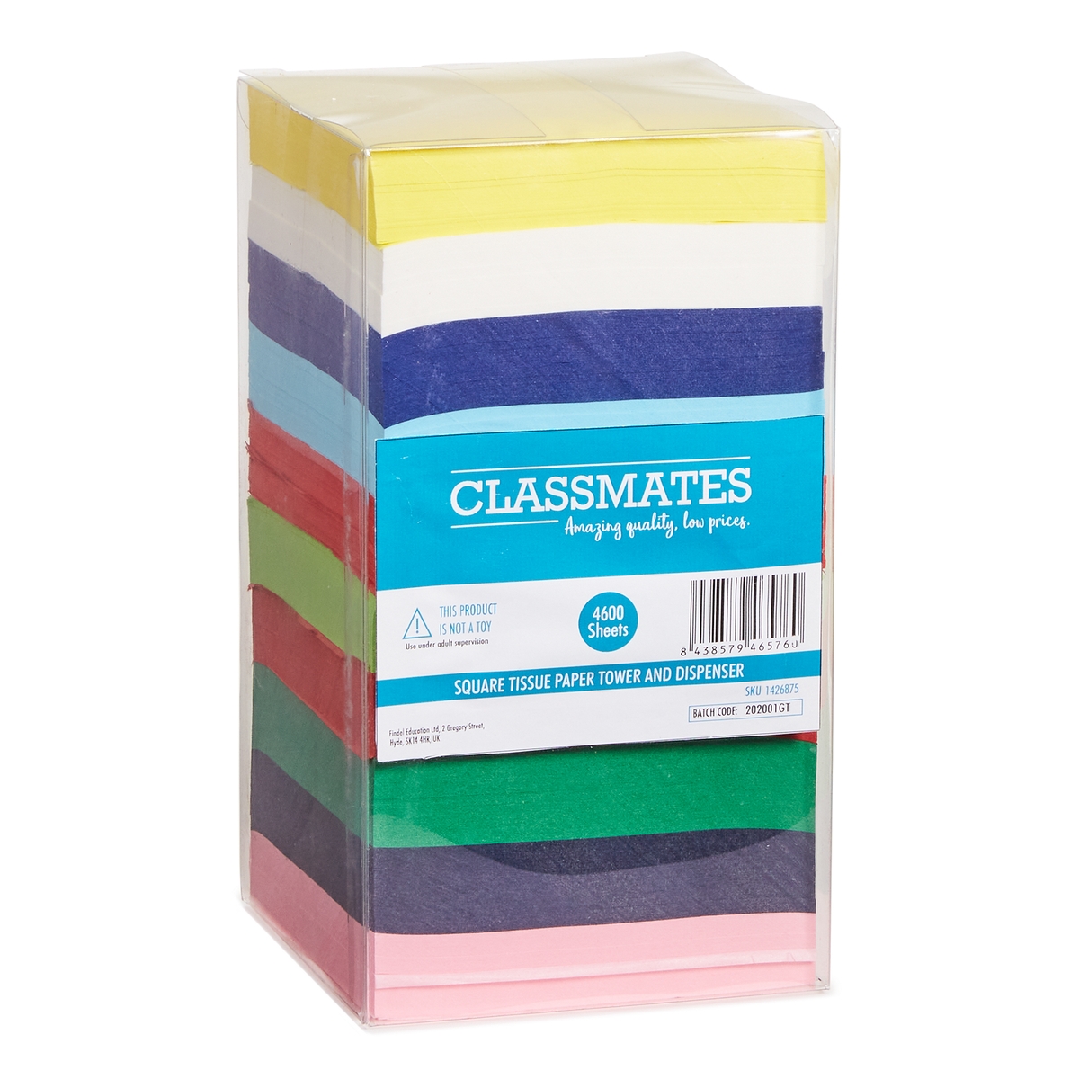 Classmates Tissue Paper Tower - Square - Pack of 4600 | HE475819 | Hope
