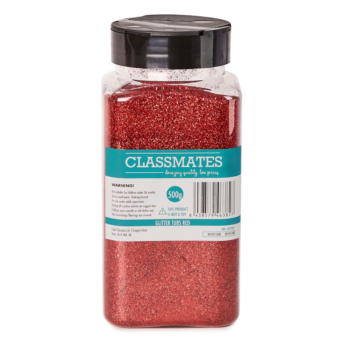Classmates Glitter - Red - 500g | HC177300 | Findel International